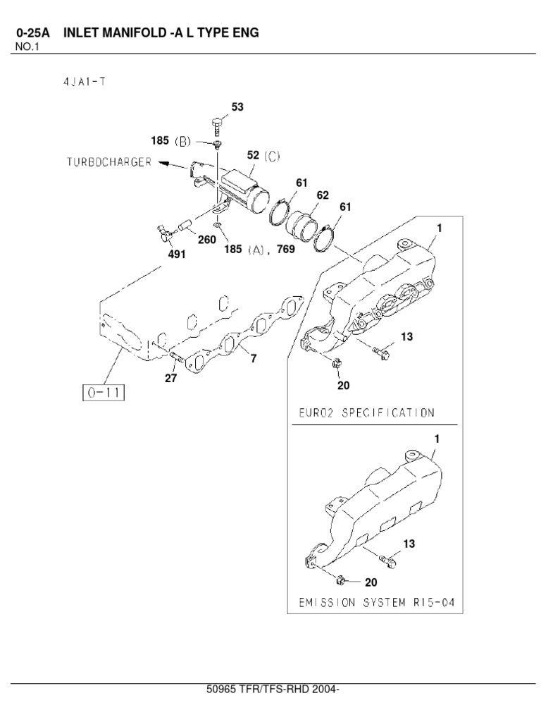 Inlet Manifold A L Type Engine Parts | PDF | Vehicle Technology ...
