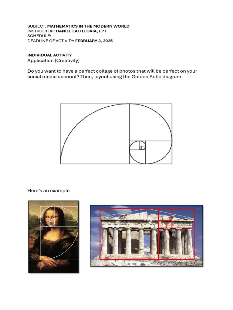 Golden Ratio Photo Challenge | PDF
