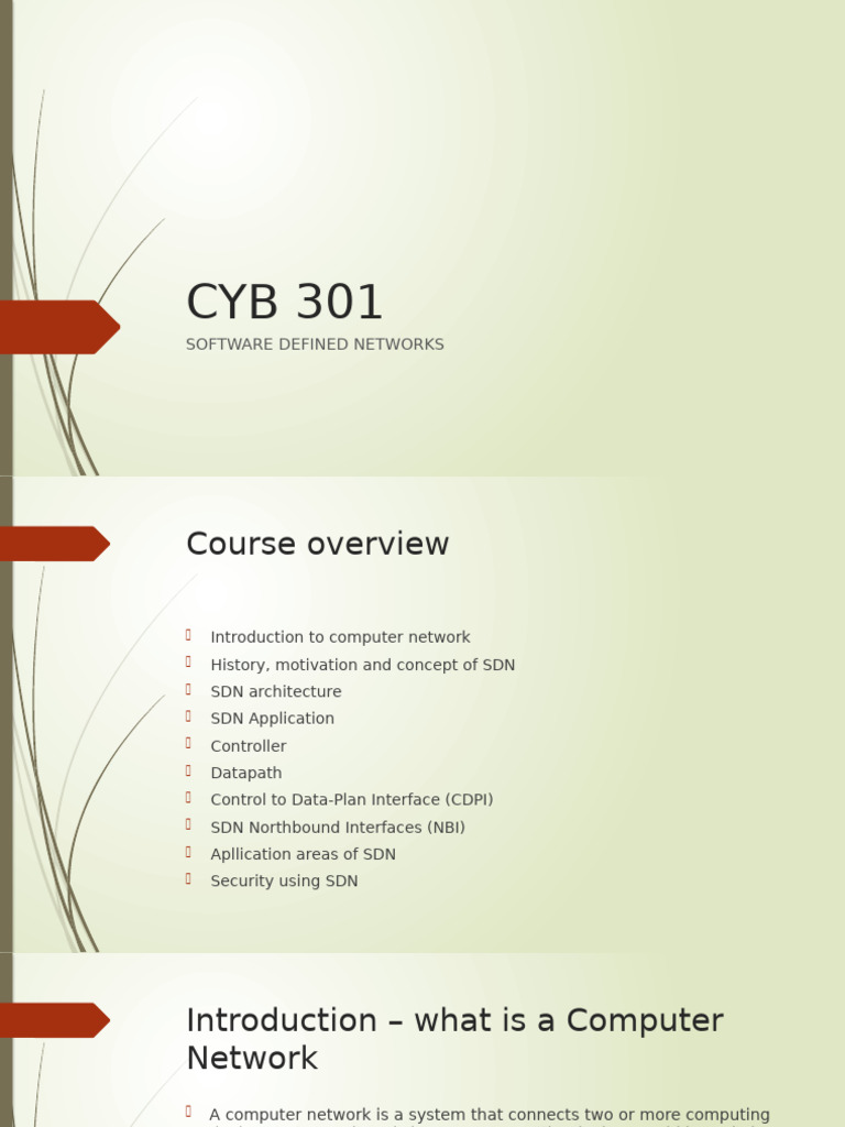 Cyber Security 301 Software Defined Network | PDF | Computer Network ...