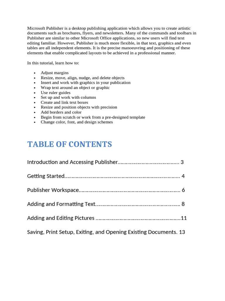 Microsoft Publisher is a Desktop Publishing Application Which Allows ...