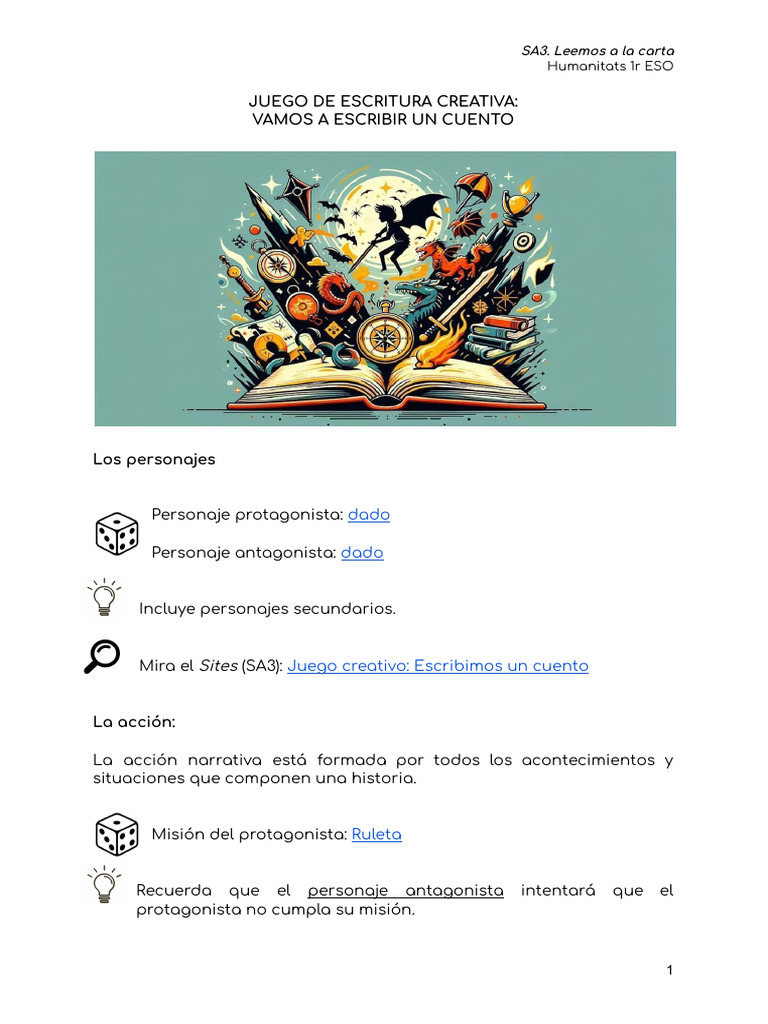 Escribe un cuento creativo en clase | PDF