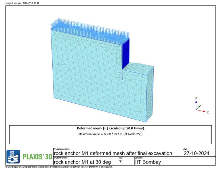 Rock Anchor M1 Deformed Mesh Analysis | PDF