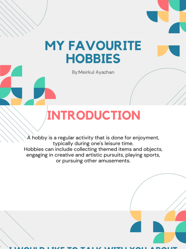 My Favourite Hobbies | PDF