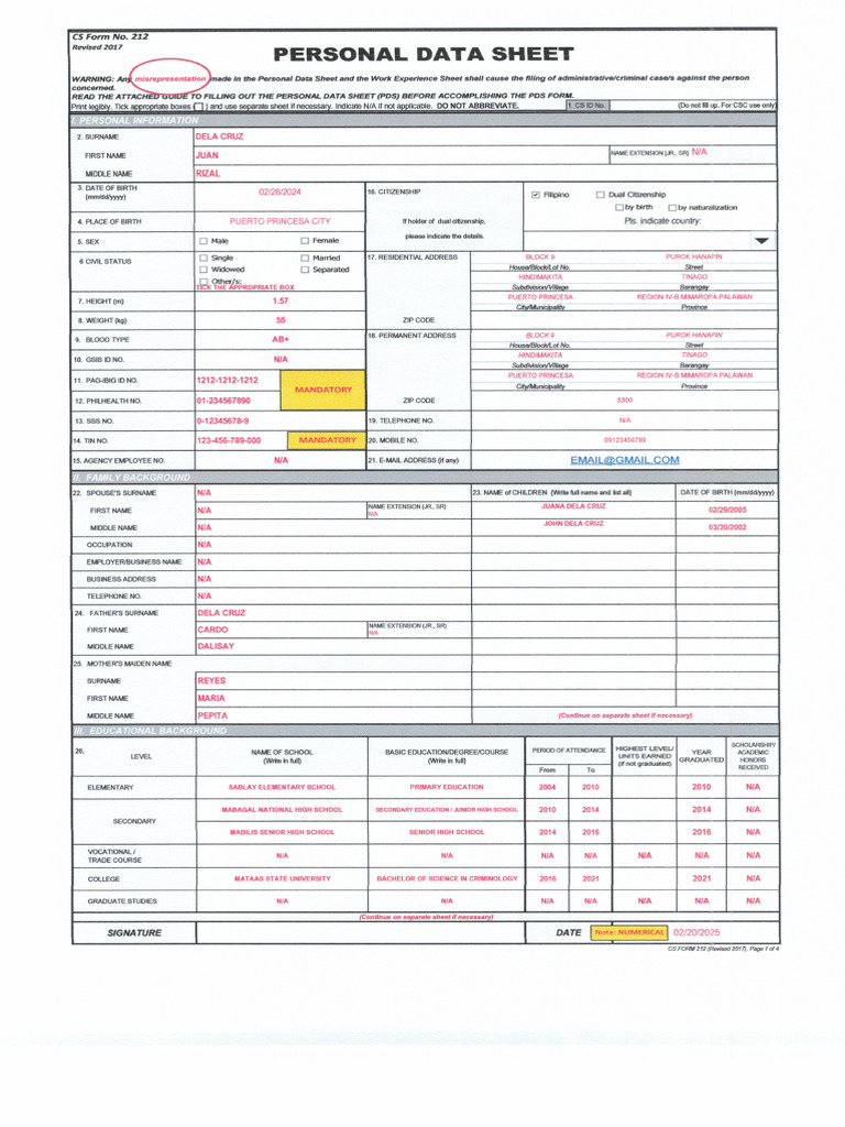 PDS Recruitment Sample 2025 | PDF