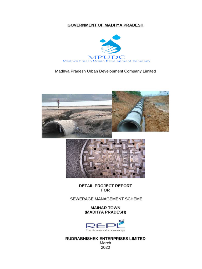 Sewerage Management DPR for Maihar | PDF | Sewage Treatment | Sanitary ...