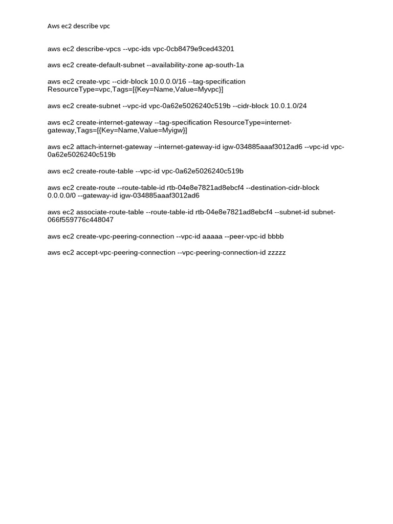 Aws Ec2 Describe | PDF