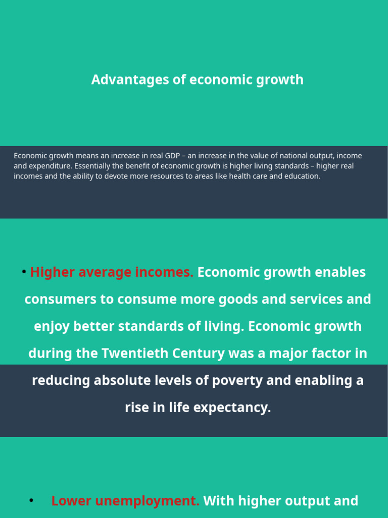 Benefits of Economic Growth | PDF | Economic Growth | Poverty