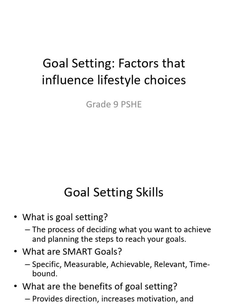 Presentation 2025 - Goal Setting | PDF | Goal Setting | Goal