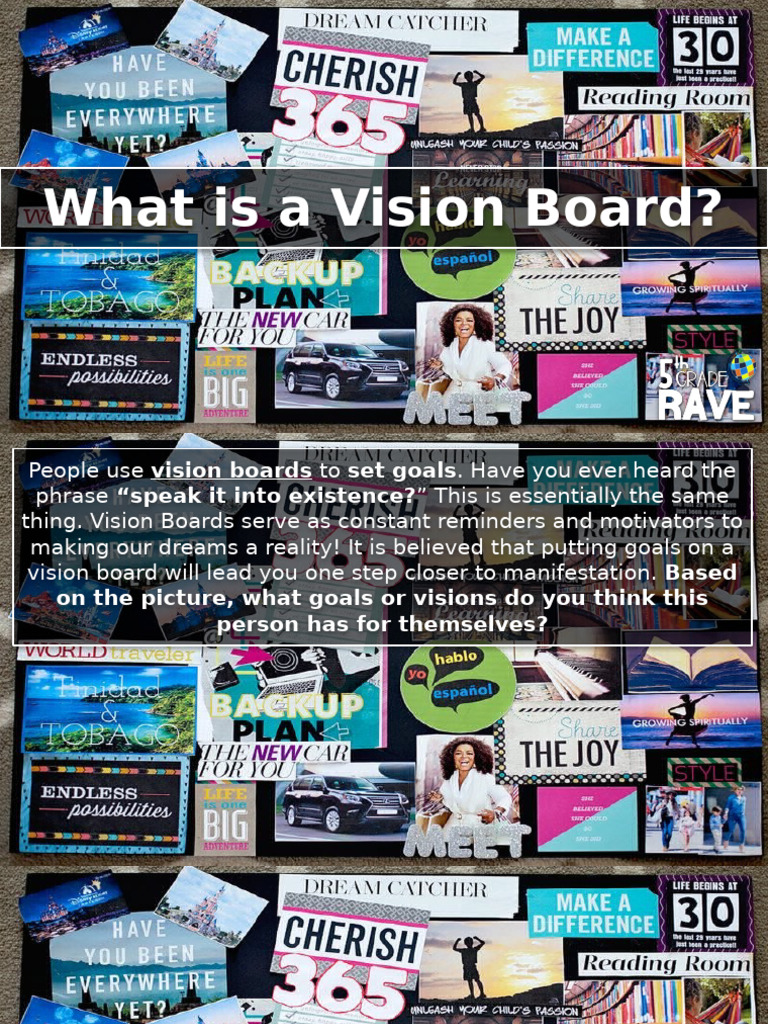 PowerPoint T1W2 - PSHE Vision Board Project | PDF