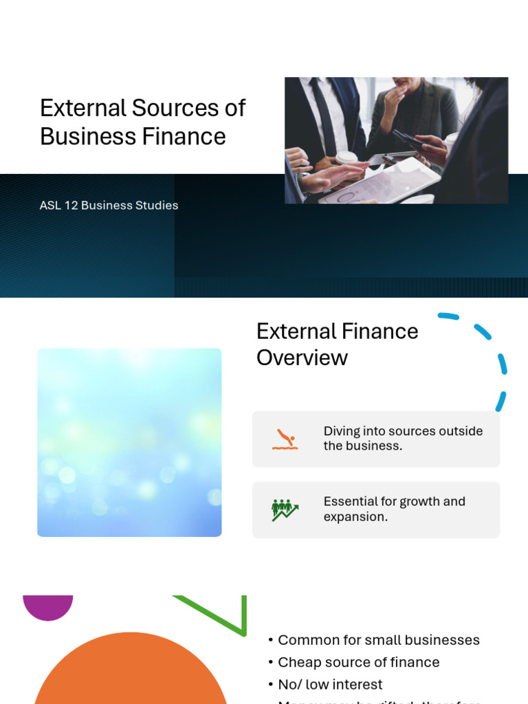 Presentation - External Sources of Business Finance | PDF | Bonds ...