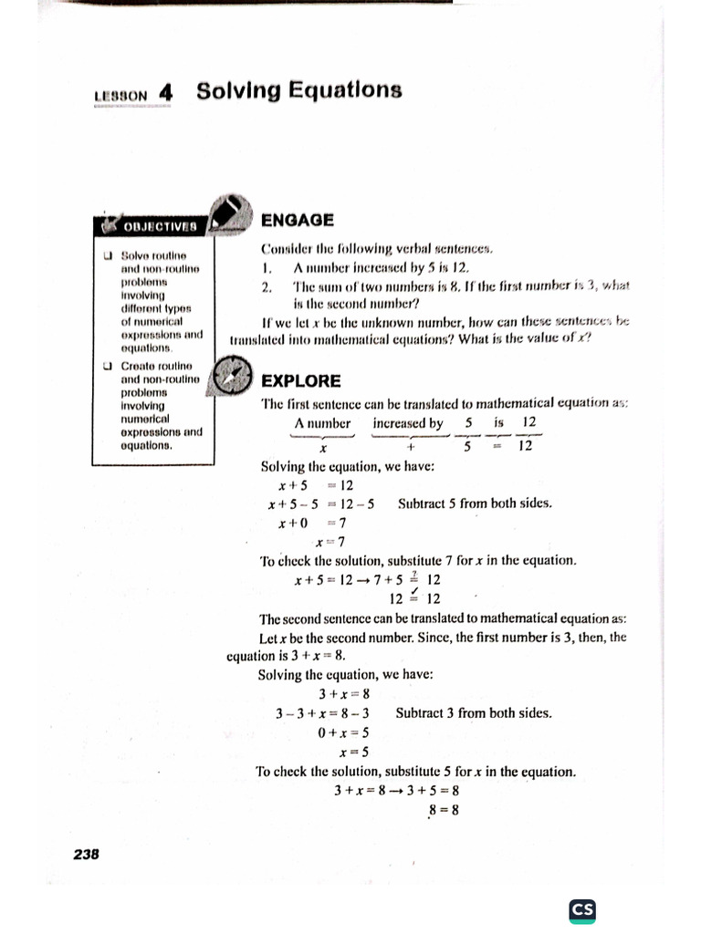 Solving Equations | PDF