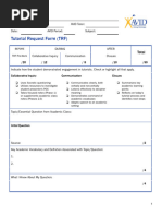 AVID Tutorial Request Form Guide | PDF | Question | Critical Thinking