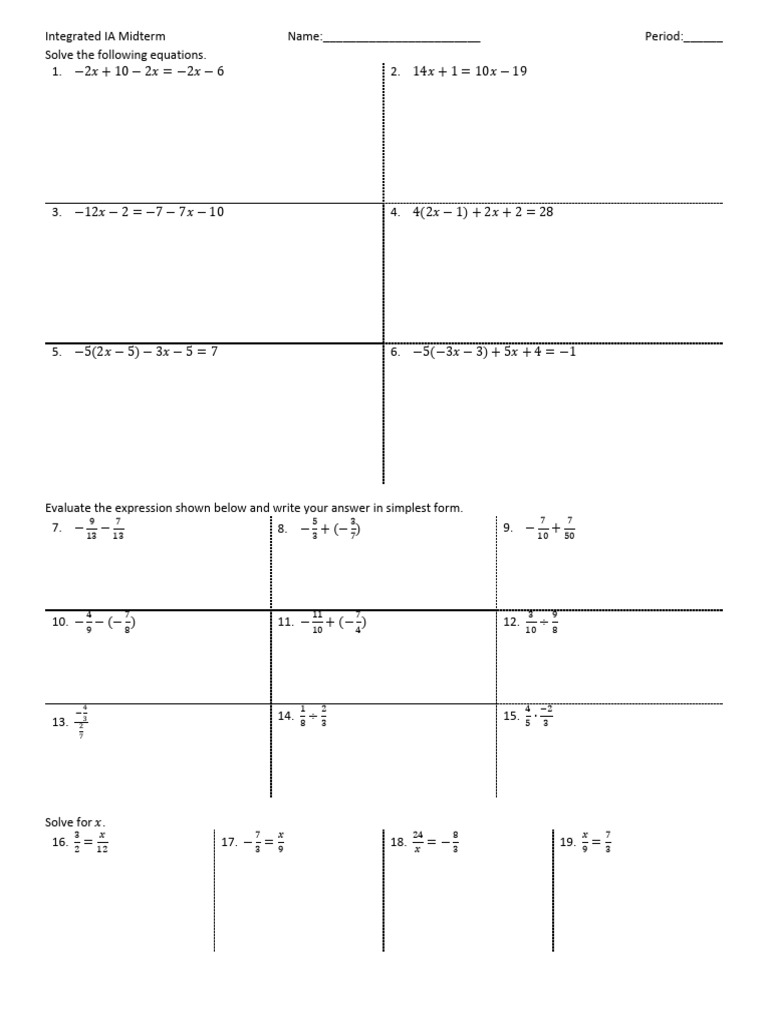 Integrated Algebra Midterm Exam | PDF | Function (Mathematics) | Mathematical Relations