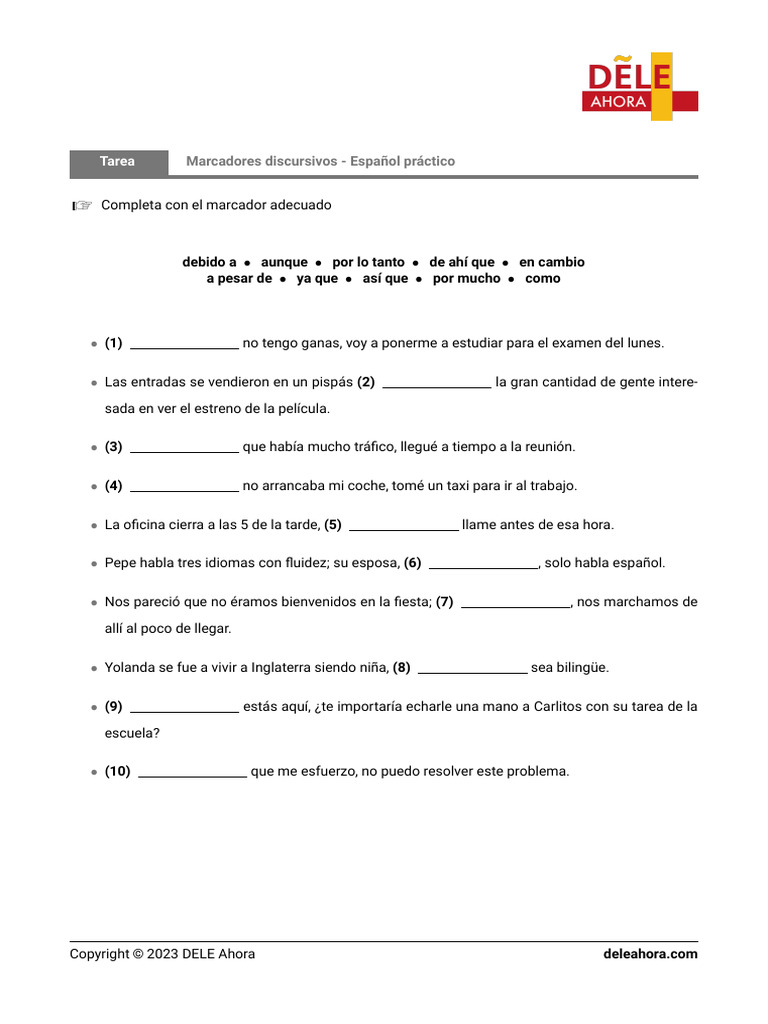 marcadores-discursivos-espanol-practico | PDF