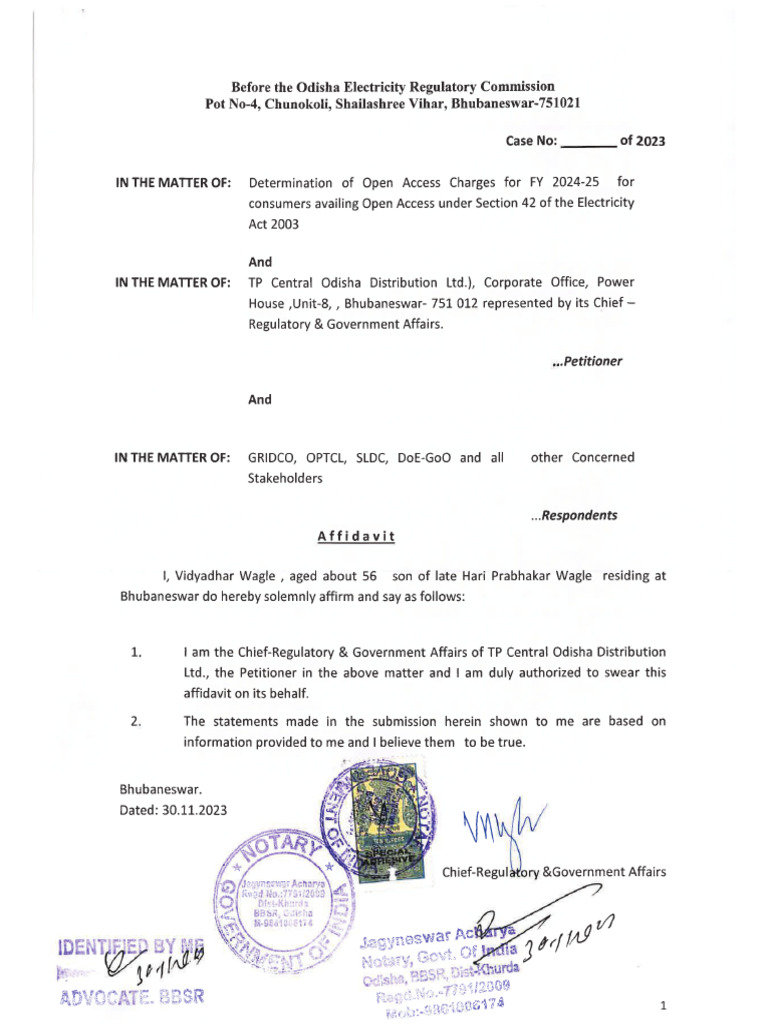 TPCODL Open Access Charges FY-25 Petition | PDF | Economies