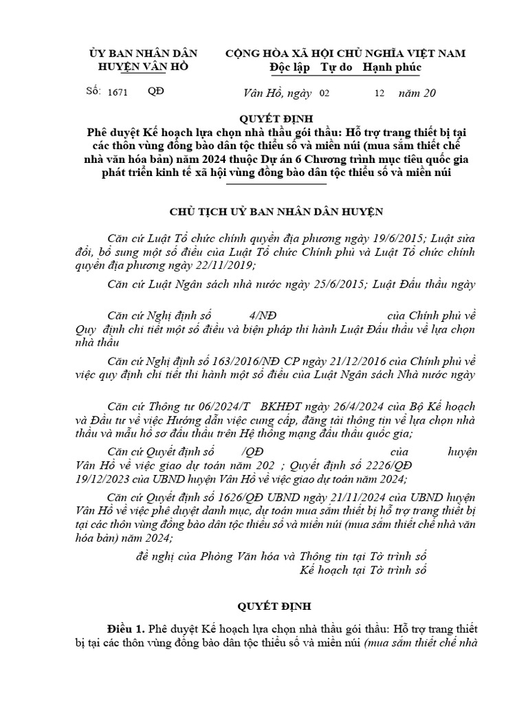 7.Signed-signed-signed-qd 02.12 Phe Duyet Khlcnt Du an 6 Chuong Trinh Muc Tieu Quoc Gia | PDF