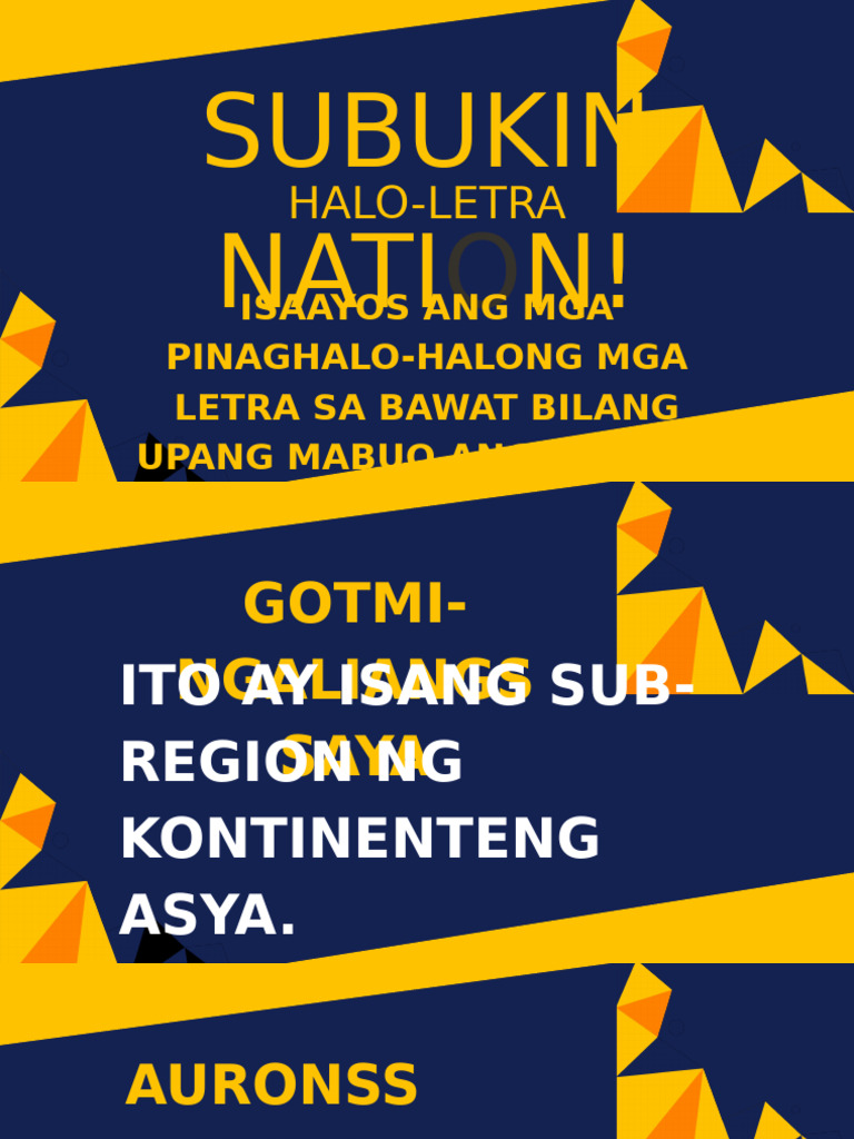Subukin Nati N!: Halo-Letra | PDF