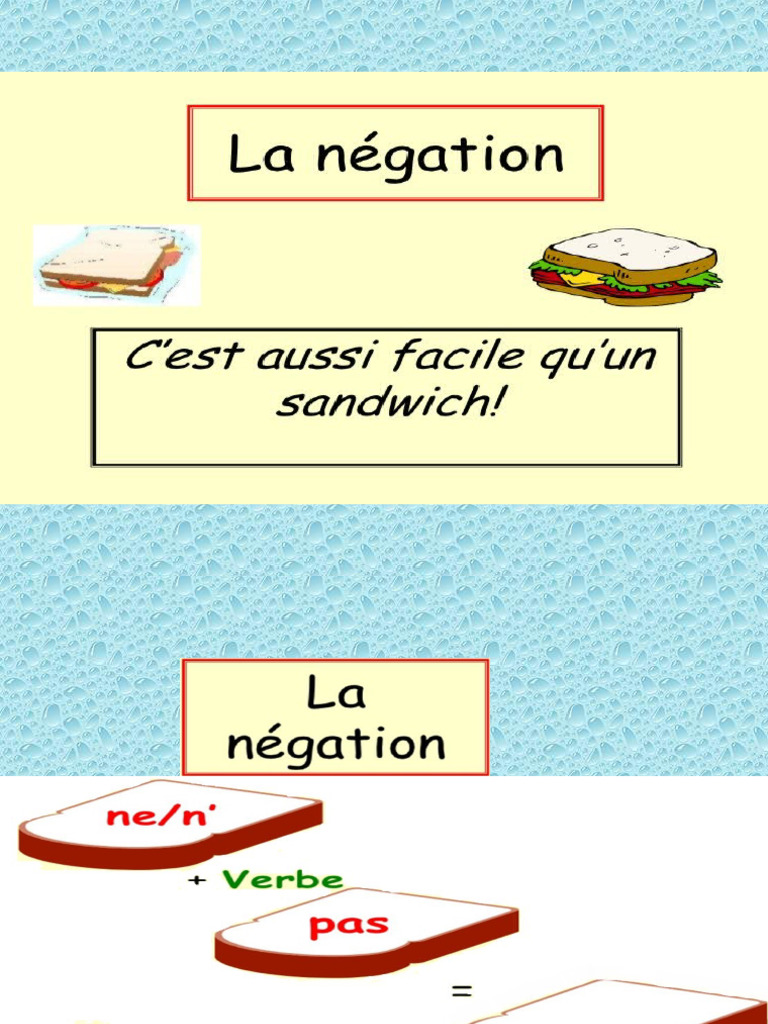PPT La Négation (1) | PDF