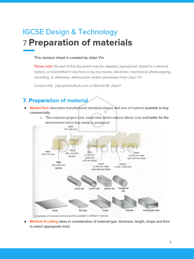 Preparation of Materials | PDF | Tools | Metalworking