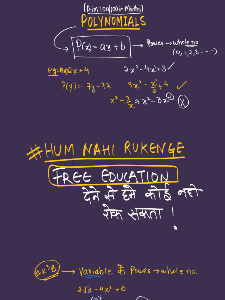 10th Polynomials One Shot | PDF