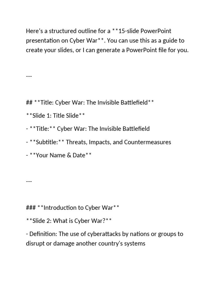 Cyber War | PDF | Cyberwarfare | Security