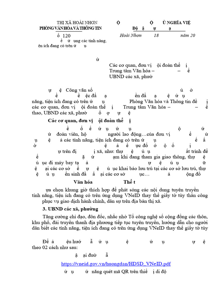 120_VHTT_18032024-CÁC TÍNH NĂNG TRÊN VNe ID | PDF
