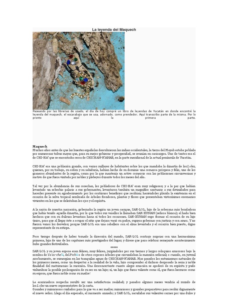 La Leyenda Del Maquech | PDF