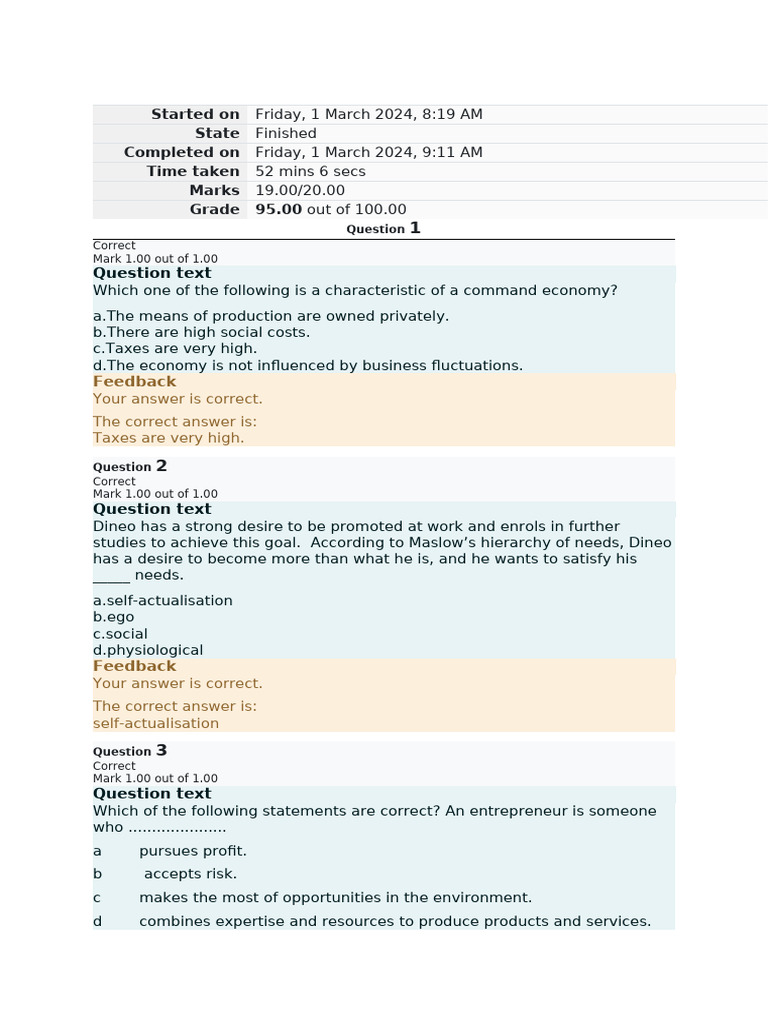 MNB1501 Assessment 1 Questions and Answers | PDF | Franchising ...