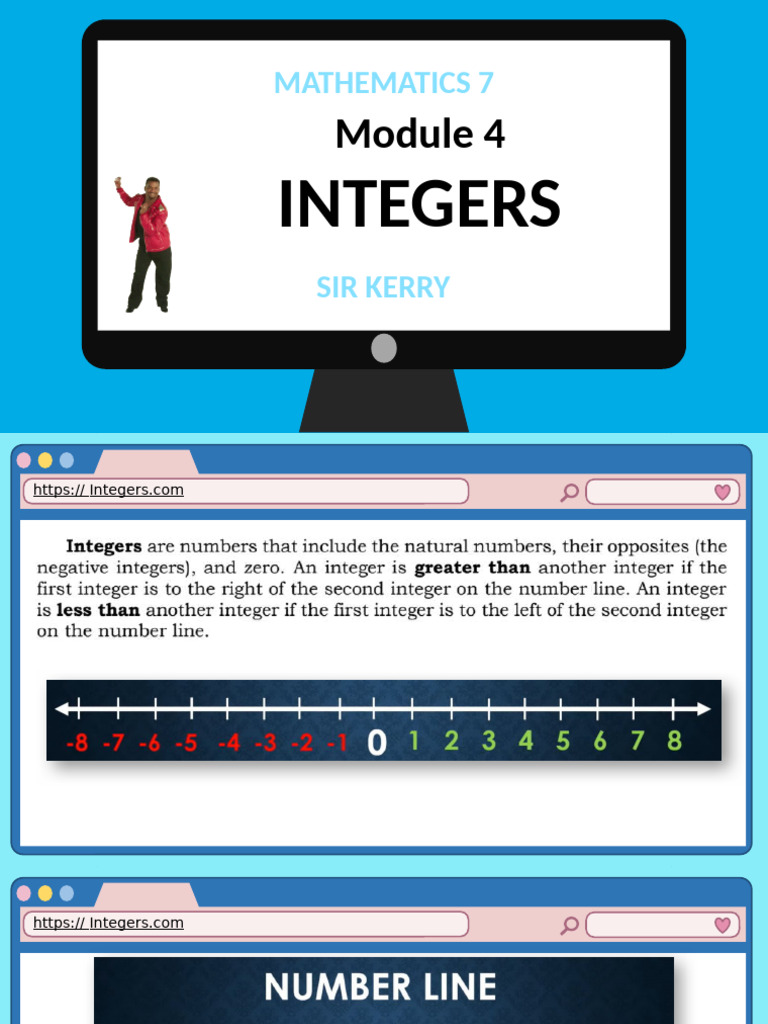 Integers grade 7 | PDF