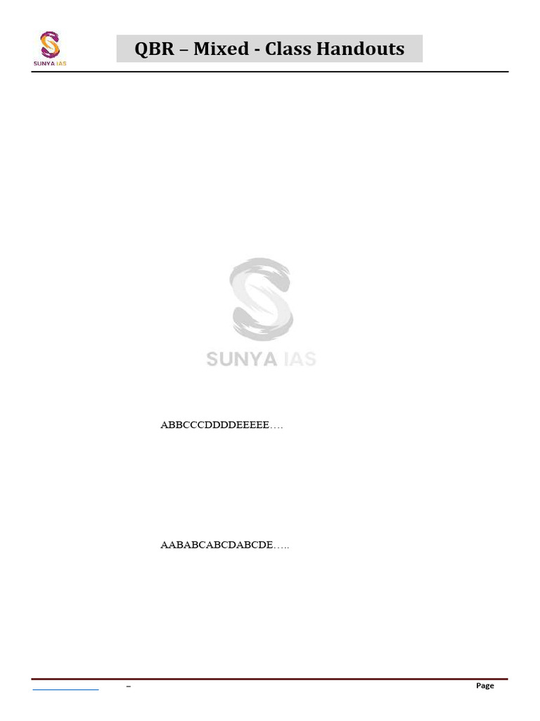 QBR - L4 - Mixed - Class Handout | PDF