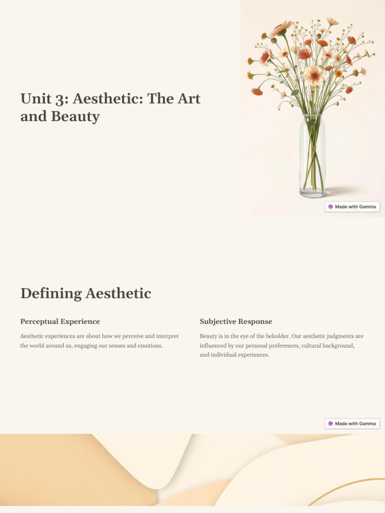 Understanding Aesthetics in Art and Design | PDF | Aesthetics | Beauty