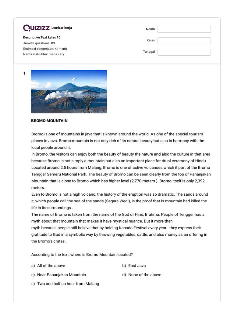 Descriptive Text kelas 10 _ Aica | PDF