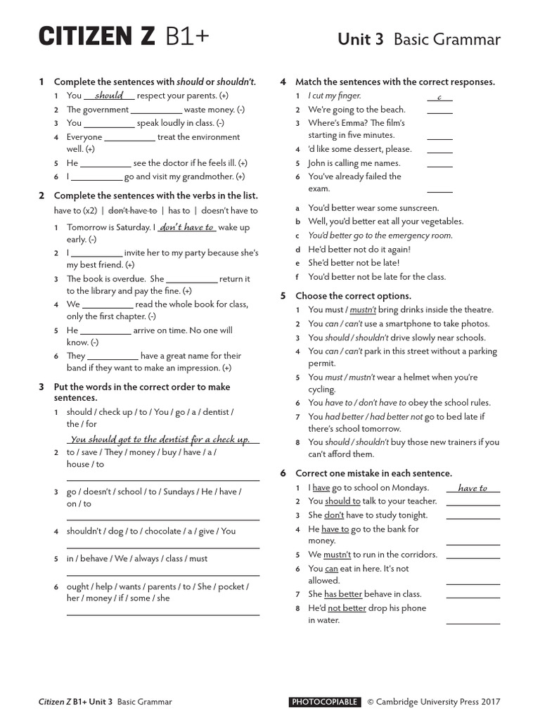 Grammar Basic - Unit 03 | PDF | Syntax | Grammar