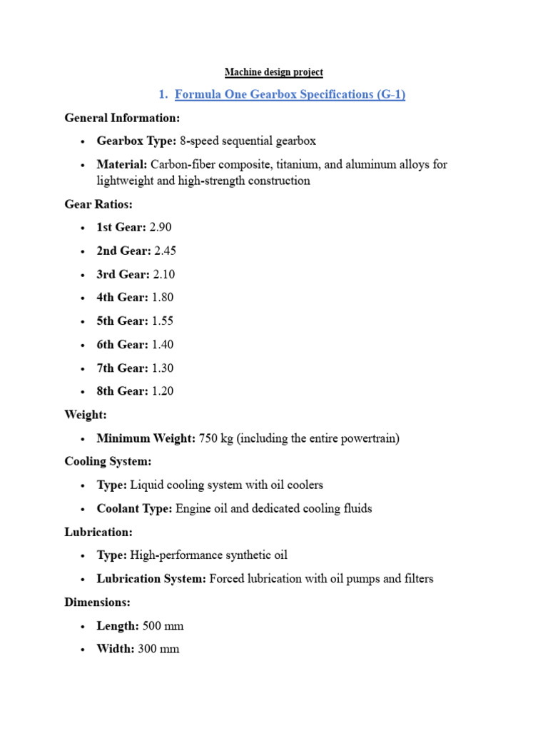 Machine design project | PDF | Engines | Gear