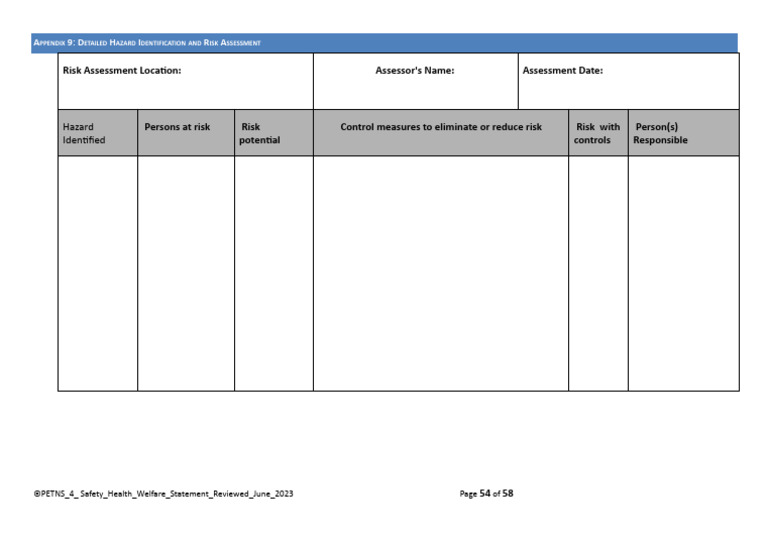 H&S Audit Room Template | PDF