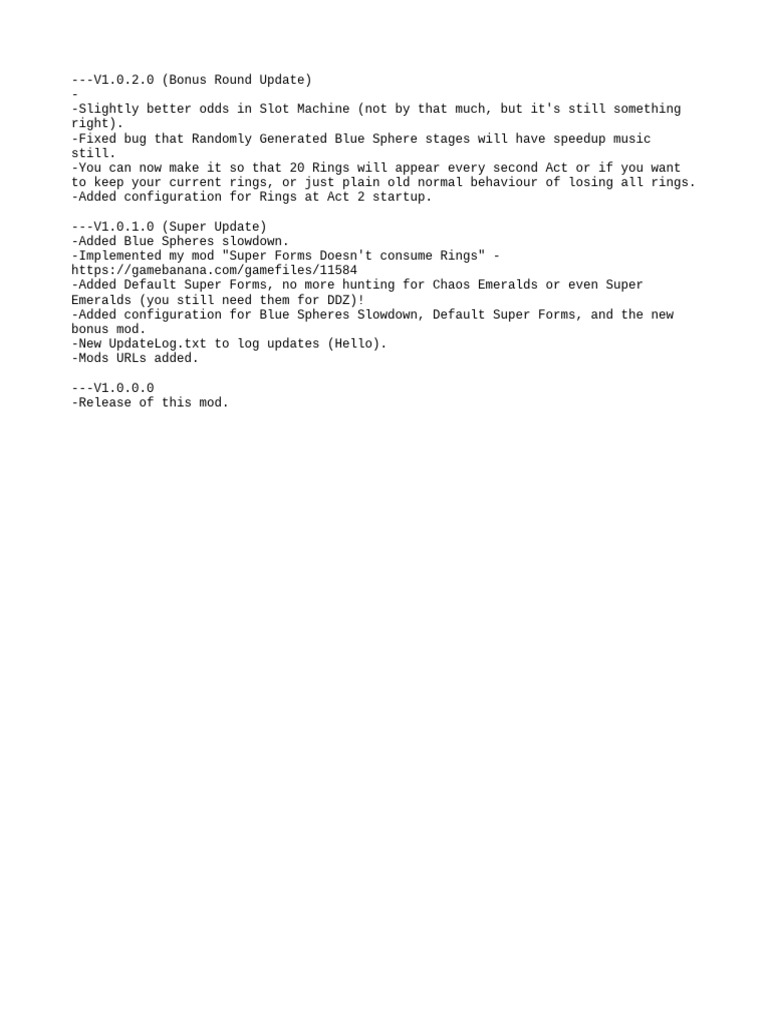 Update Log | PDF