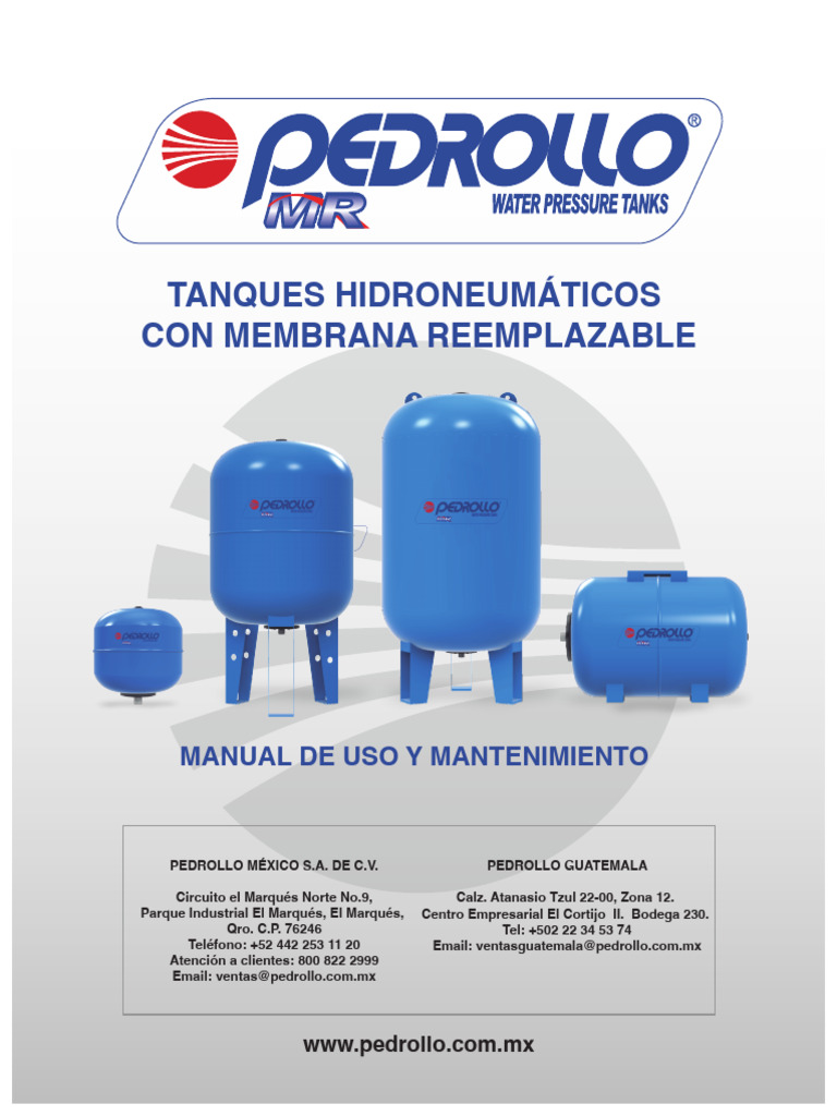 Manual Tanques Pedrollo MR | PDF