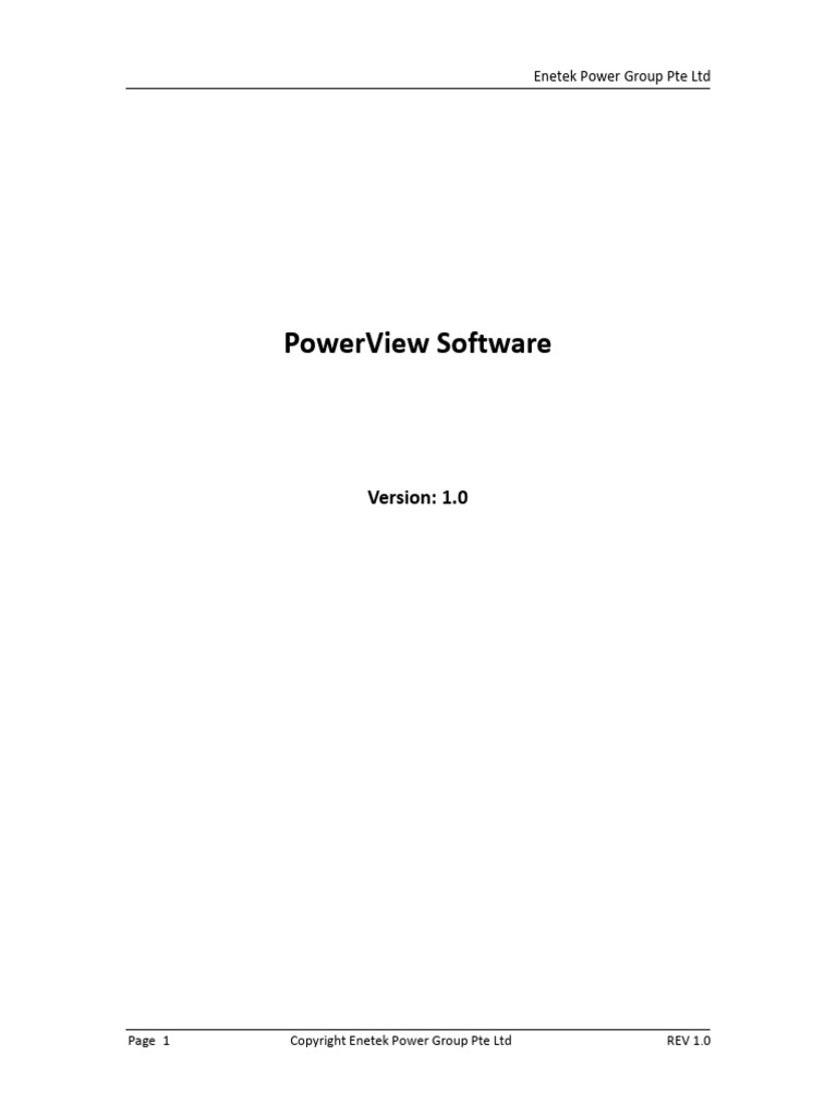 Manual PowerView Software V1.0 | PDF | Rectifier | Electric Generator