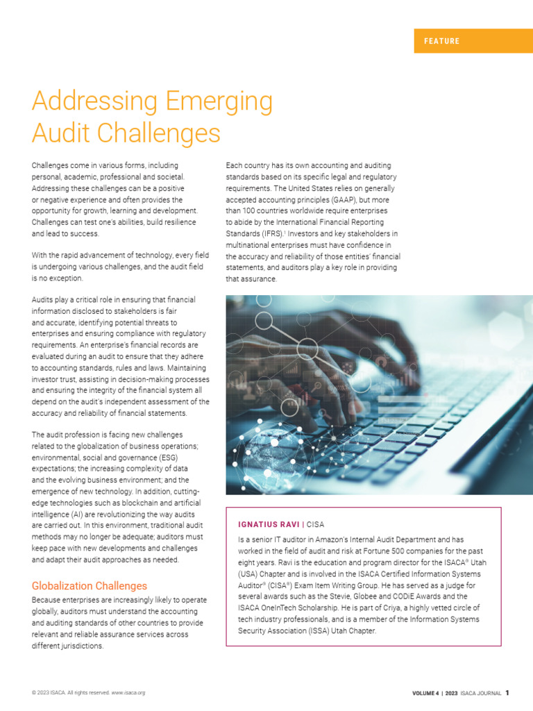 Addressing Emerging Audit Challenges - Joa - Eng - 0723 | PDF | Audit ...