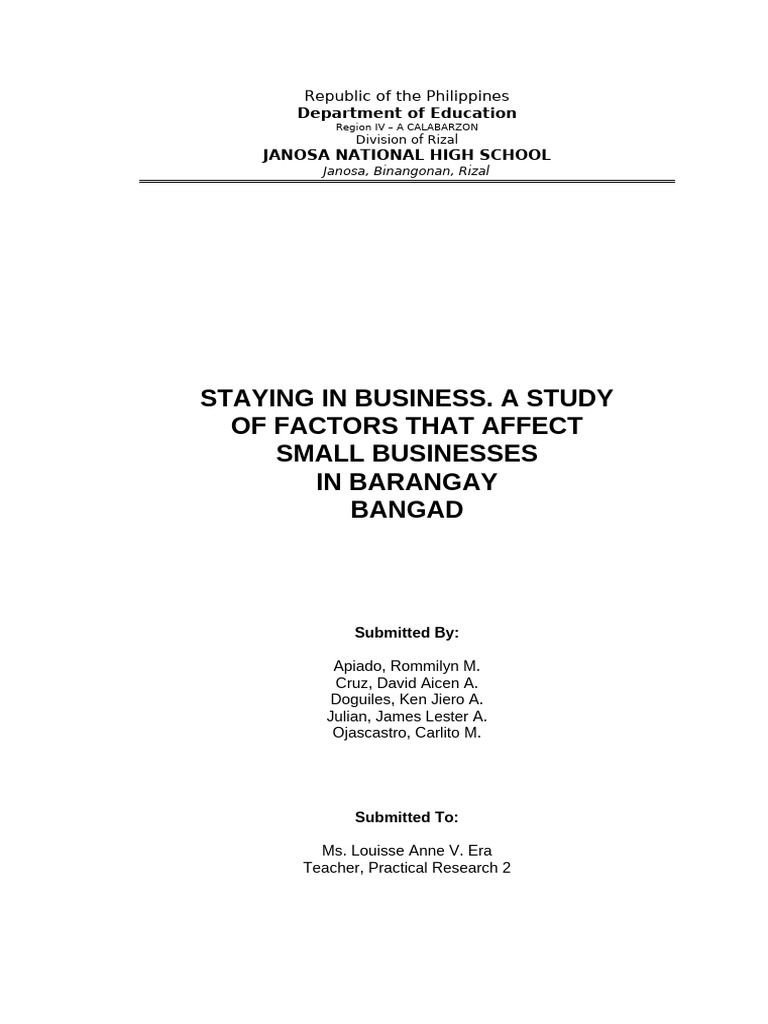 PR2 Format 24 25 | PDF | Survey Methodology | Statistics