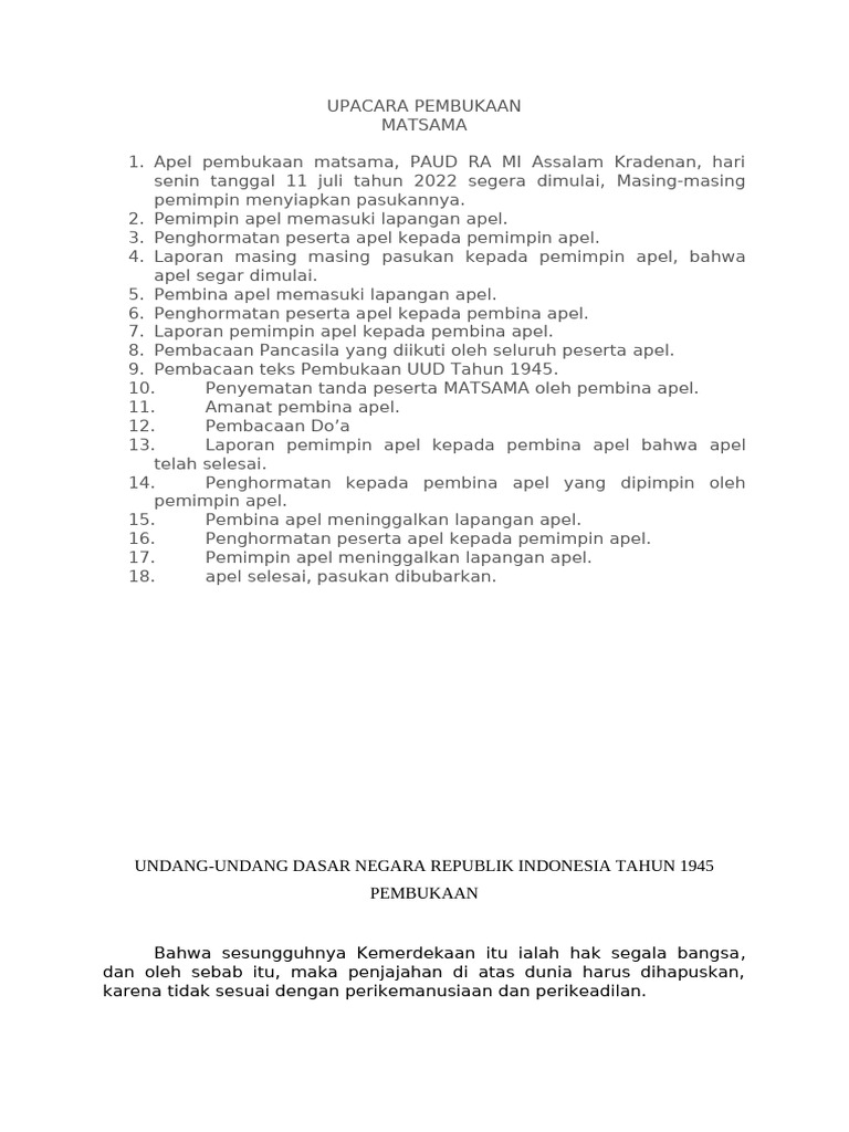 Tata Cara Apel | PDF