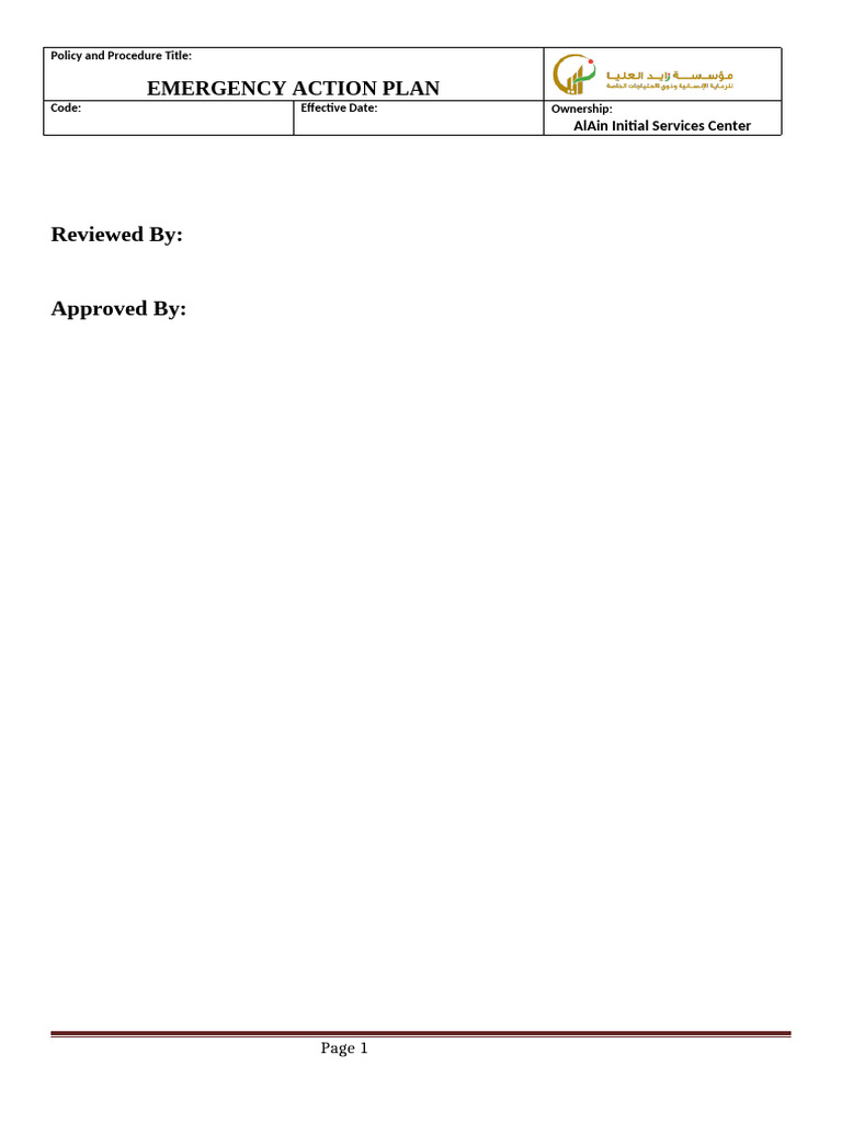 3 Aisc Emergency Action Plan | PDF | Emergency Management | Emergency