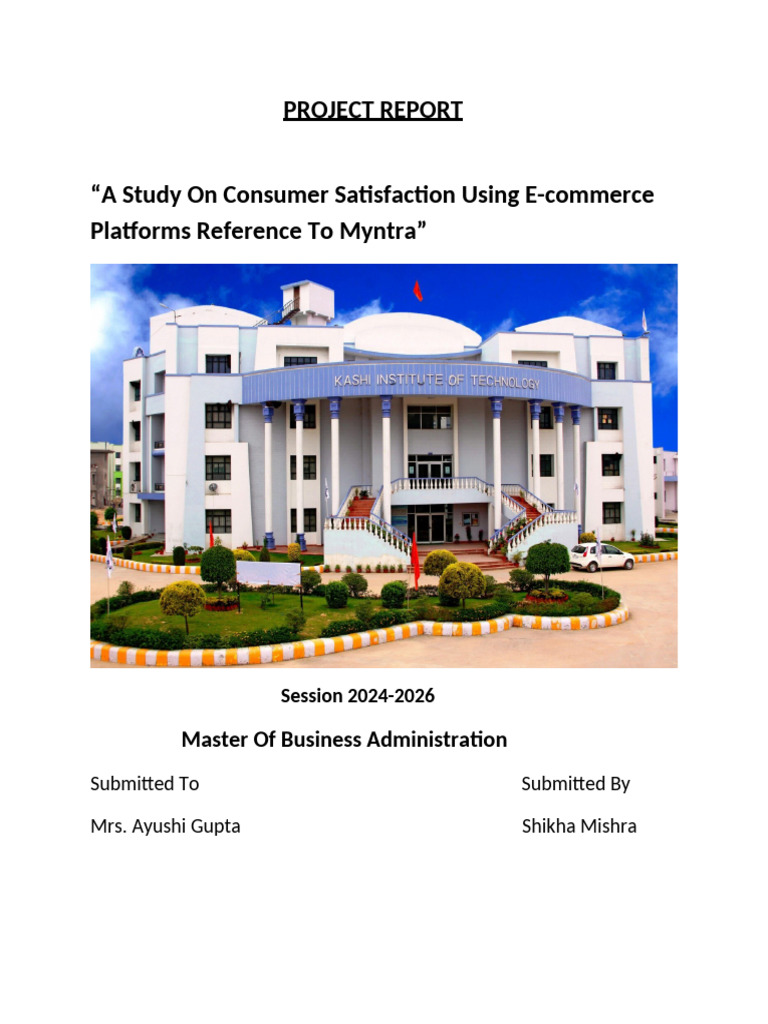 A MINI PROJECT REPORT Shikha Mishra | PDF | E Commerce | Business