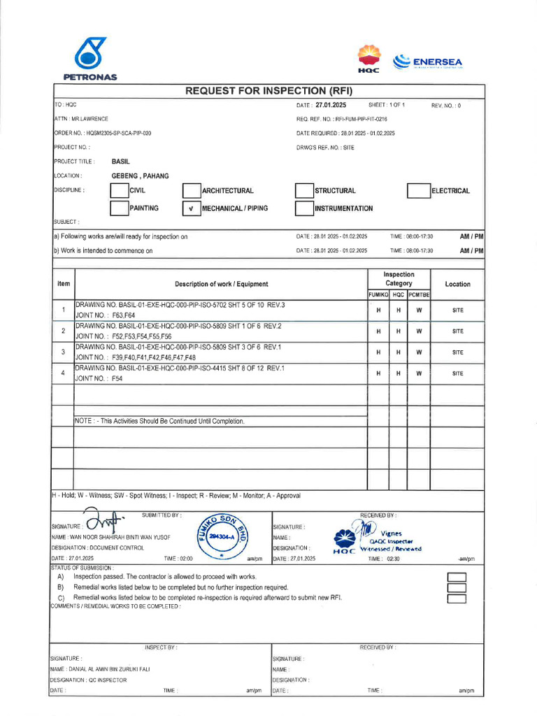 (Site) Rfi-Fum-Pip-Fit-0216 | PDF