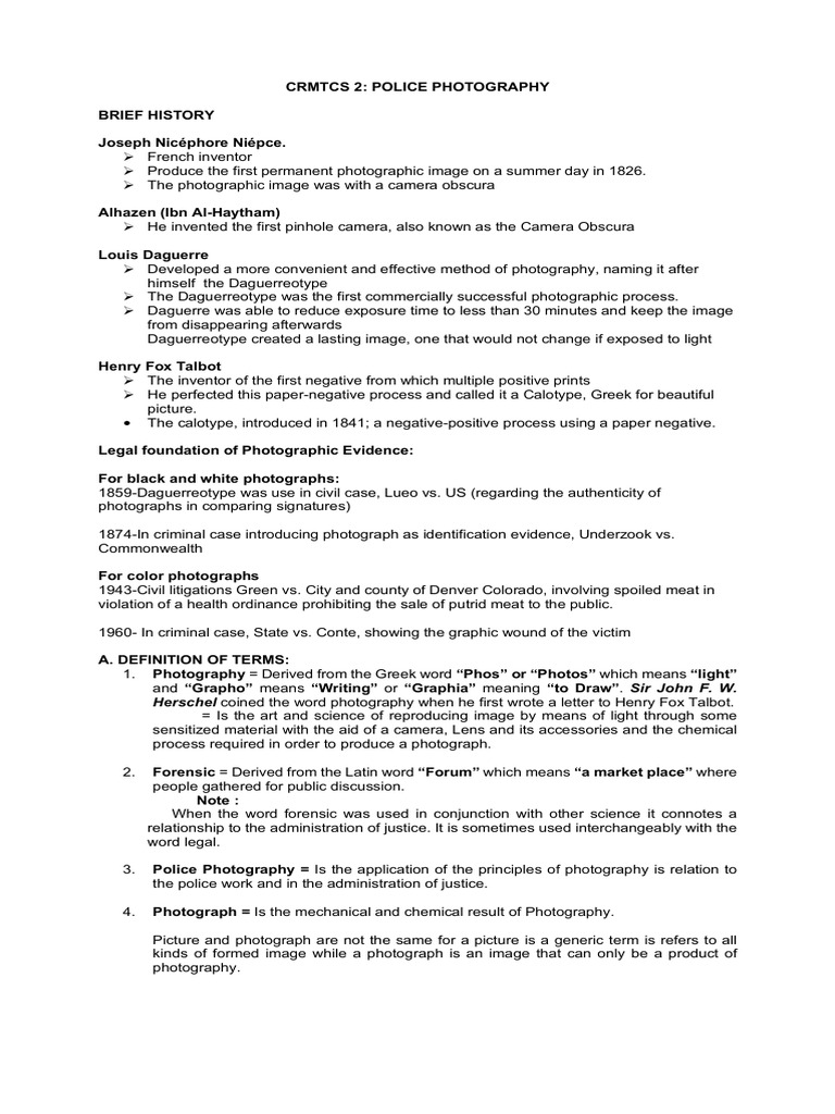 HANDOUTS - PHOTOGRAPHY | PDF | Camera Lens | Camera