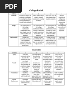 Criteria Creativity: Collage Rubric | PDF | Art