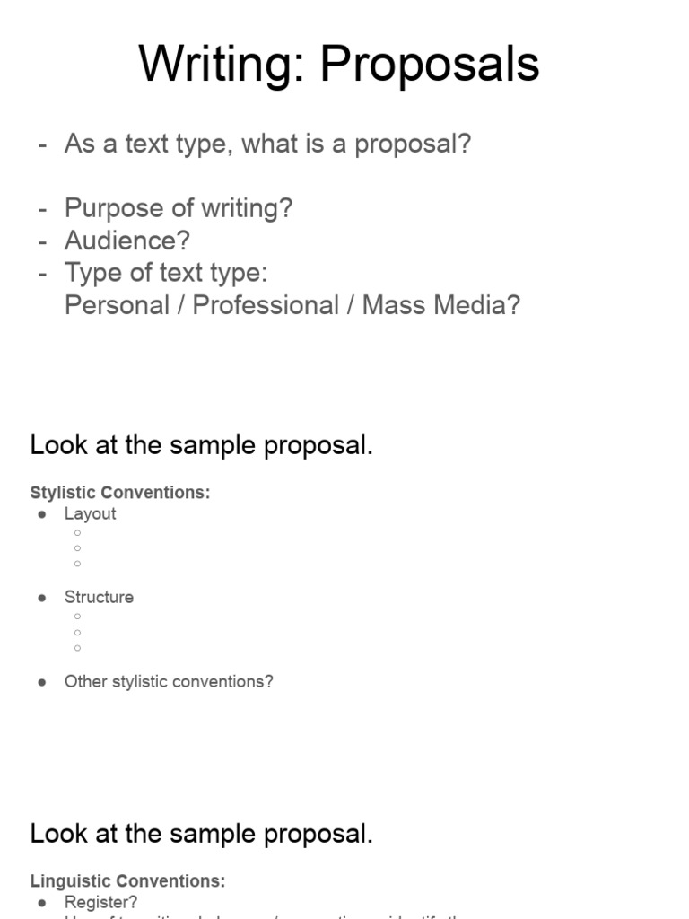 Proposal Writing Essentials | PDF