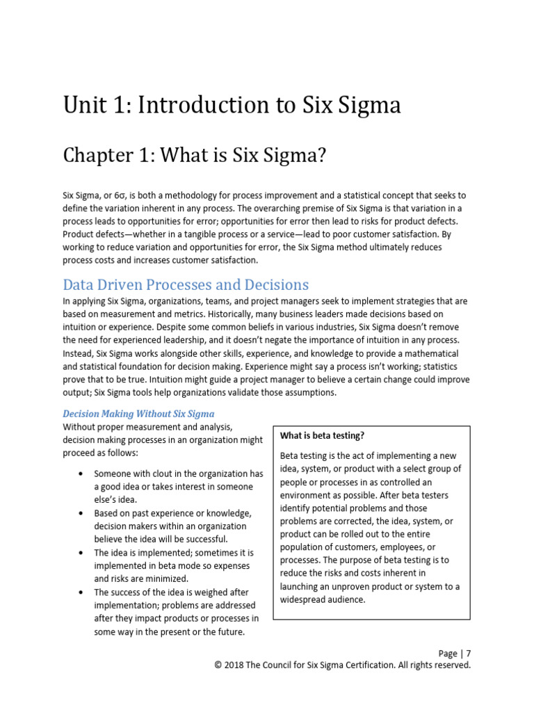 Understanding Six Sigma Fundamentals | PDF | Six Sigma | Software Testing