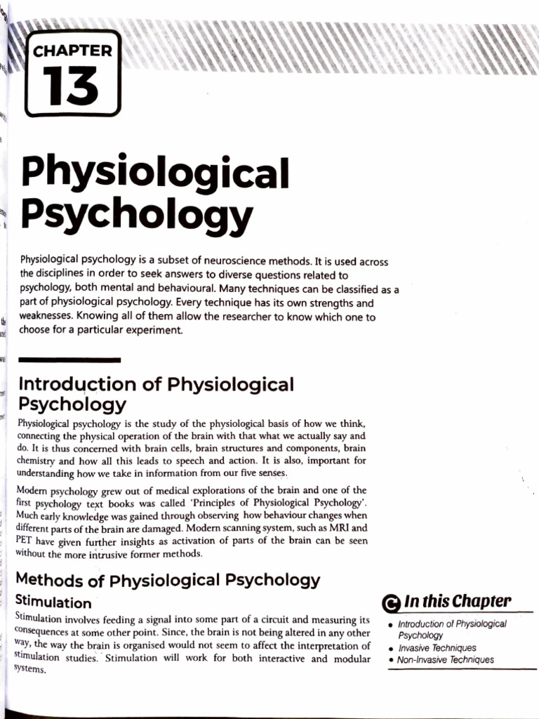 PSY Chapter 13 | PDF | Biology | Neuroscience