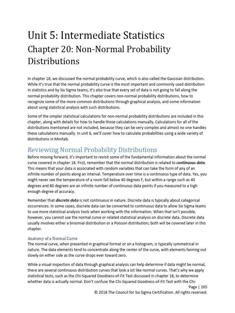 six sigma unit 5 | PDF | Probability Distribution | Normal Distribution